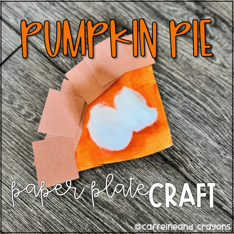 Pumpkin Pie Paper Plate Craft – Caffeine and Crayons